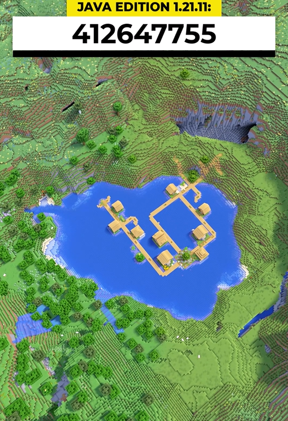 I found the coolest lake village seed in Minecraft – amazing survival spot!
