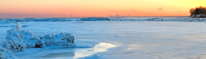 See why frozen Lake Erie can quiet snow while ice keeps danger on land