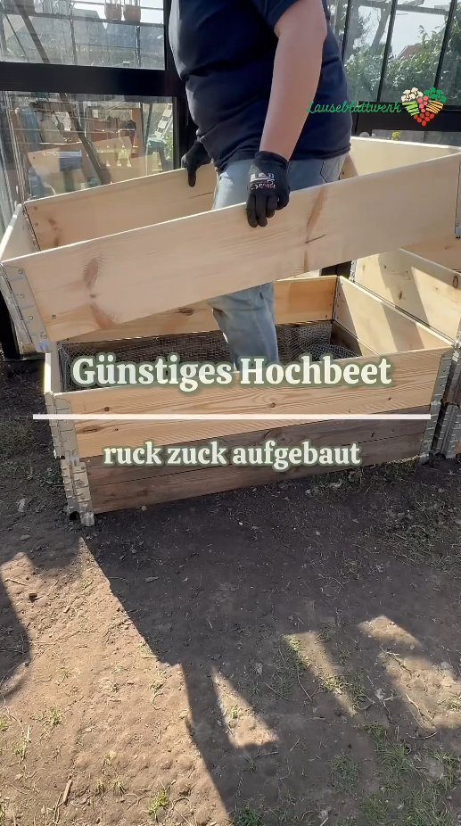 Ein Hochbeet aus Palettenrahmen bauen