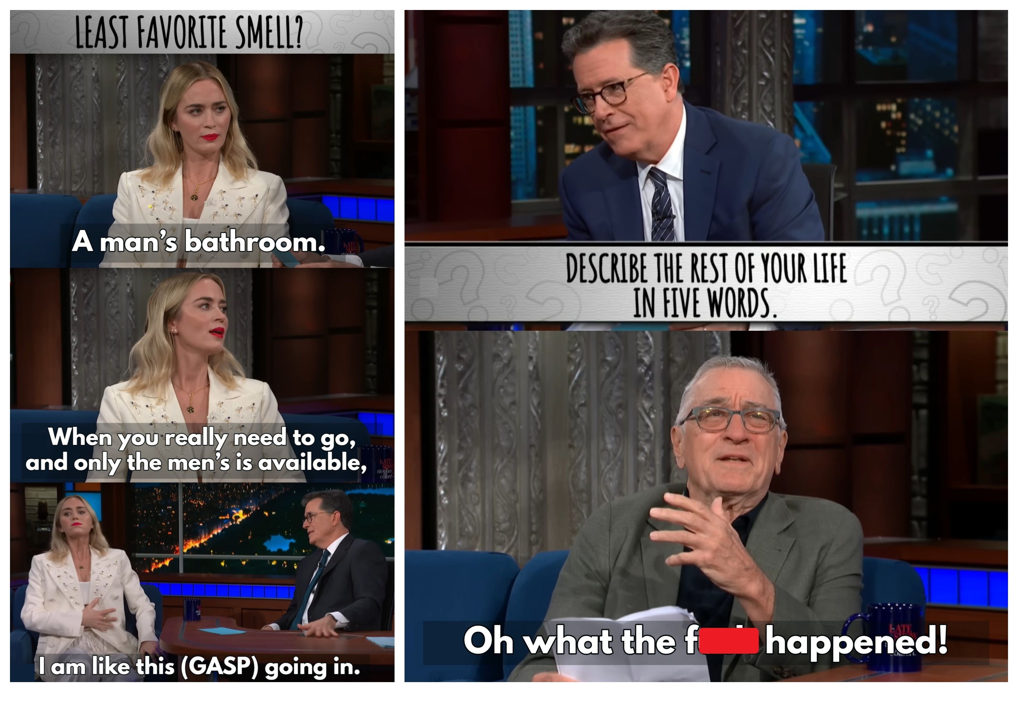 33+ funny answers to Stephen Colbert's questionnaire