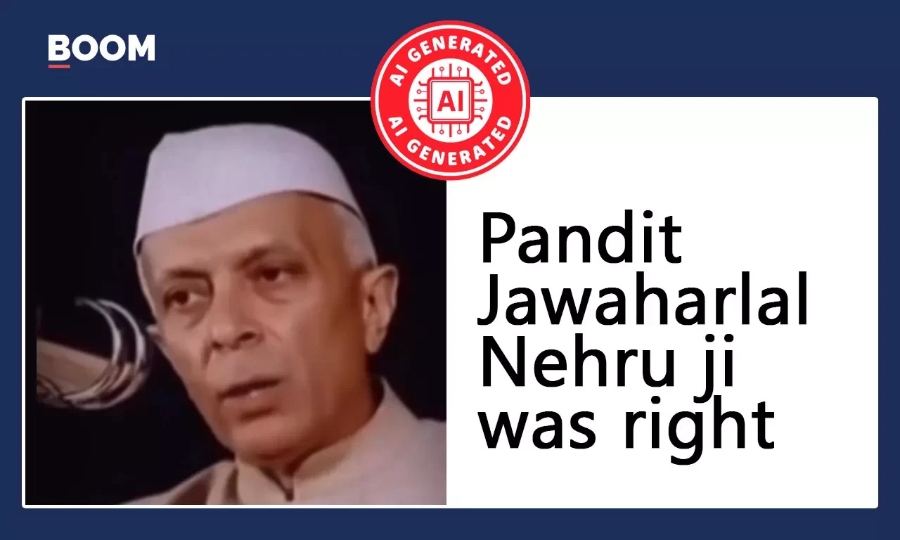 AI video showing Nehru warning India about communal politics revived