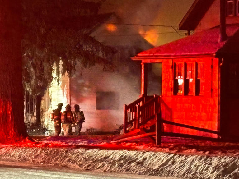 Shawano house fire visible for miles