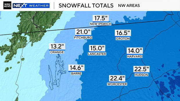 How much snow did Boston get? Maps show Massachusetts snow totals from ...