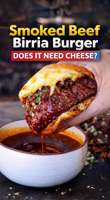 Smoked beef birria burger — does it need cheese?