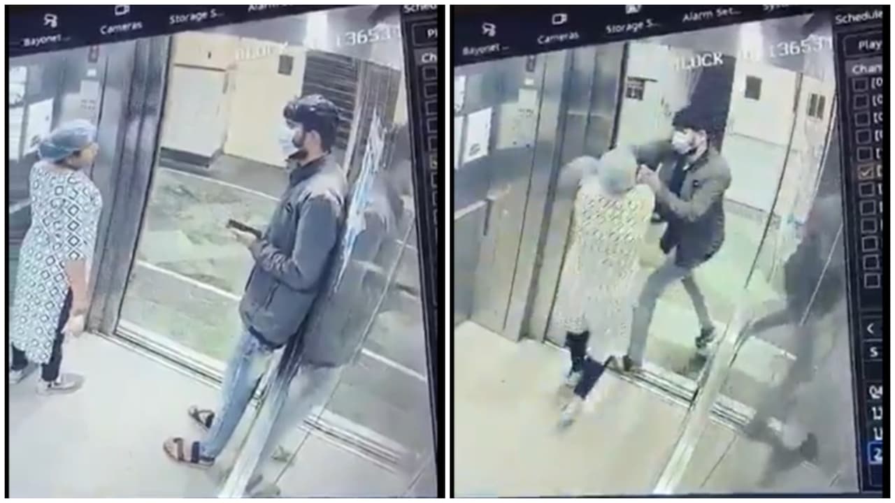 On CCTV, masked man snatches chain from woman staffer inside AIIMS ...