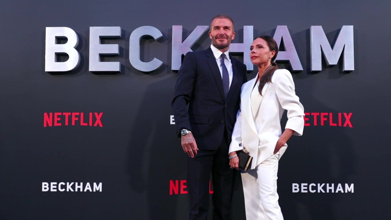 Beckhams look sombre after Brooklyn's statement