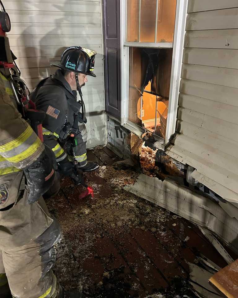 Electrical fire burns hole through house