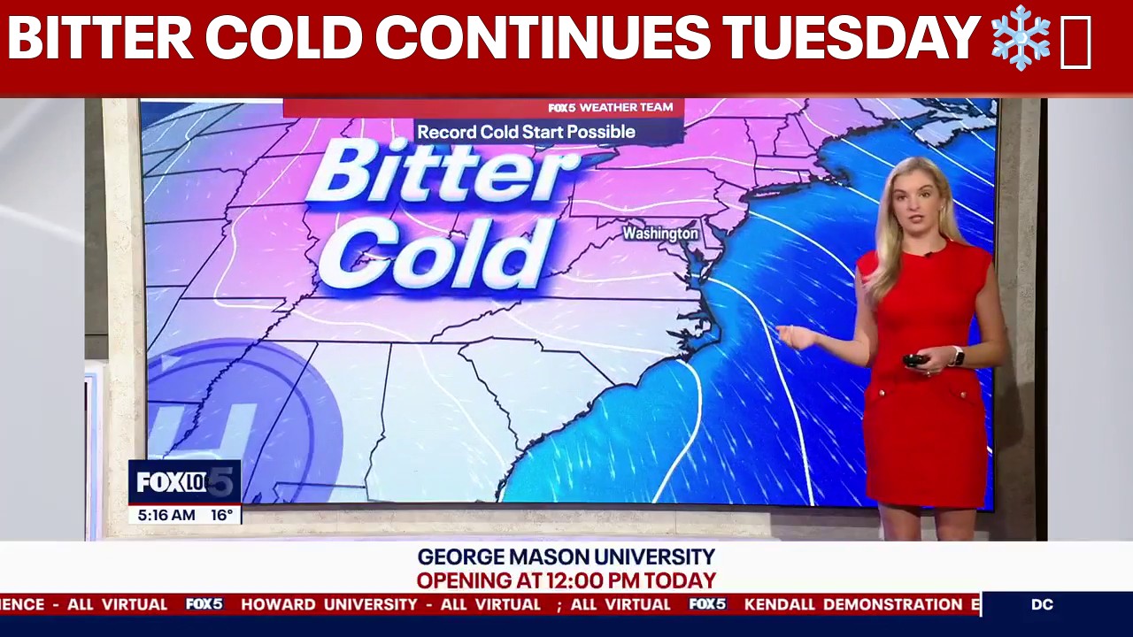 DC weather: Bitter cold temperatures continue across DMV