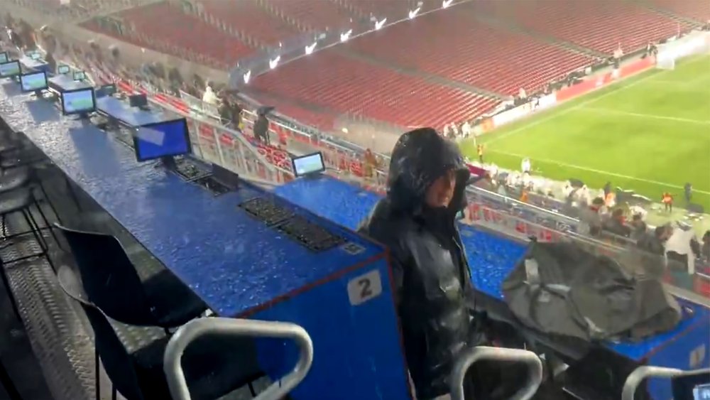 Barcelona: Newly renovated soccer stadium floods