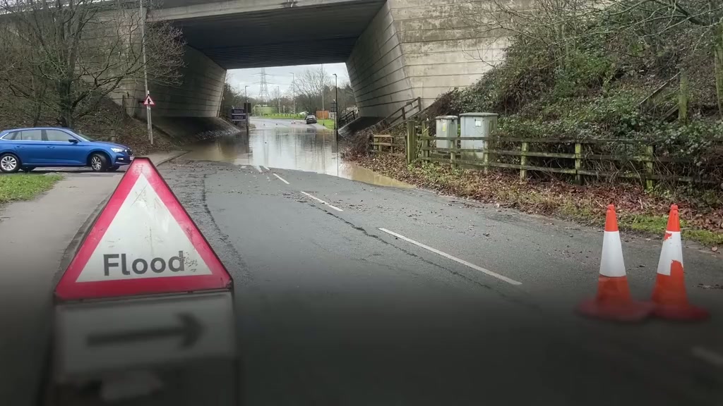 Roads closed and warning of rail disruption as Storm Chandra hits UK