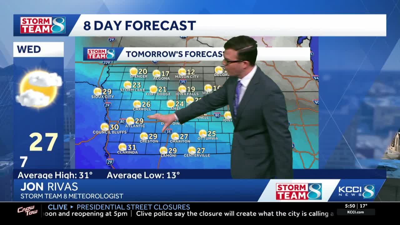 Iowa weather: Below average temperatures continue through the week