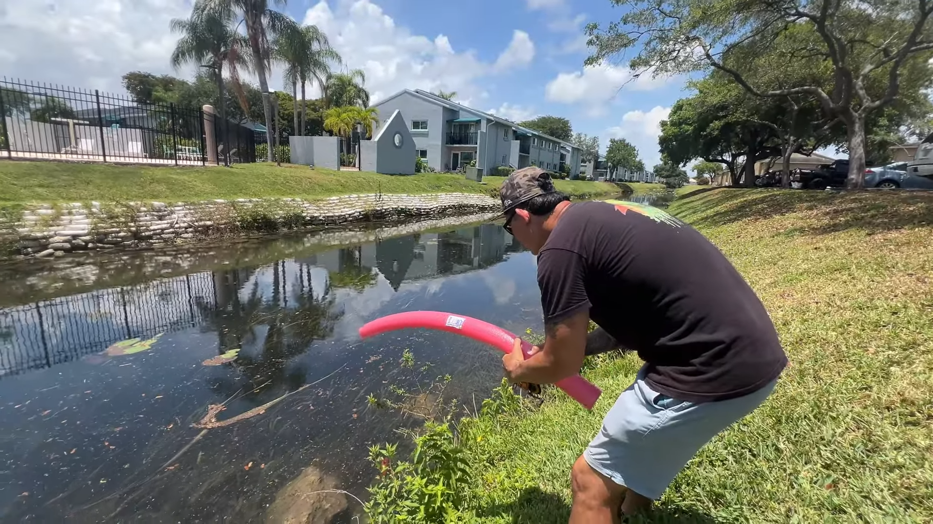 DIY pool noodle fishing rod actually works