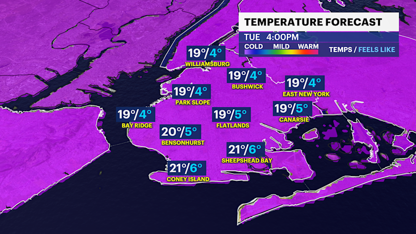 Dangerously cold in Brooklyn with a chance of weekend snow ahead