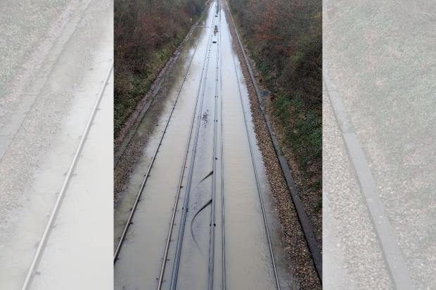 Trains cancelled after tracks flooded amid Storm Chandra
