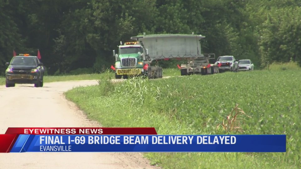 Final delivery of I-69 ORX bridge beams delayed due to snow