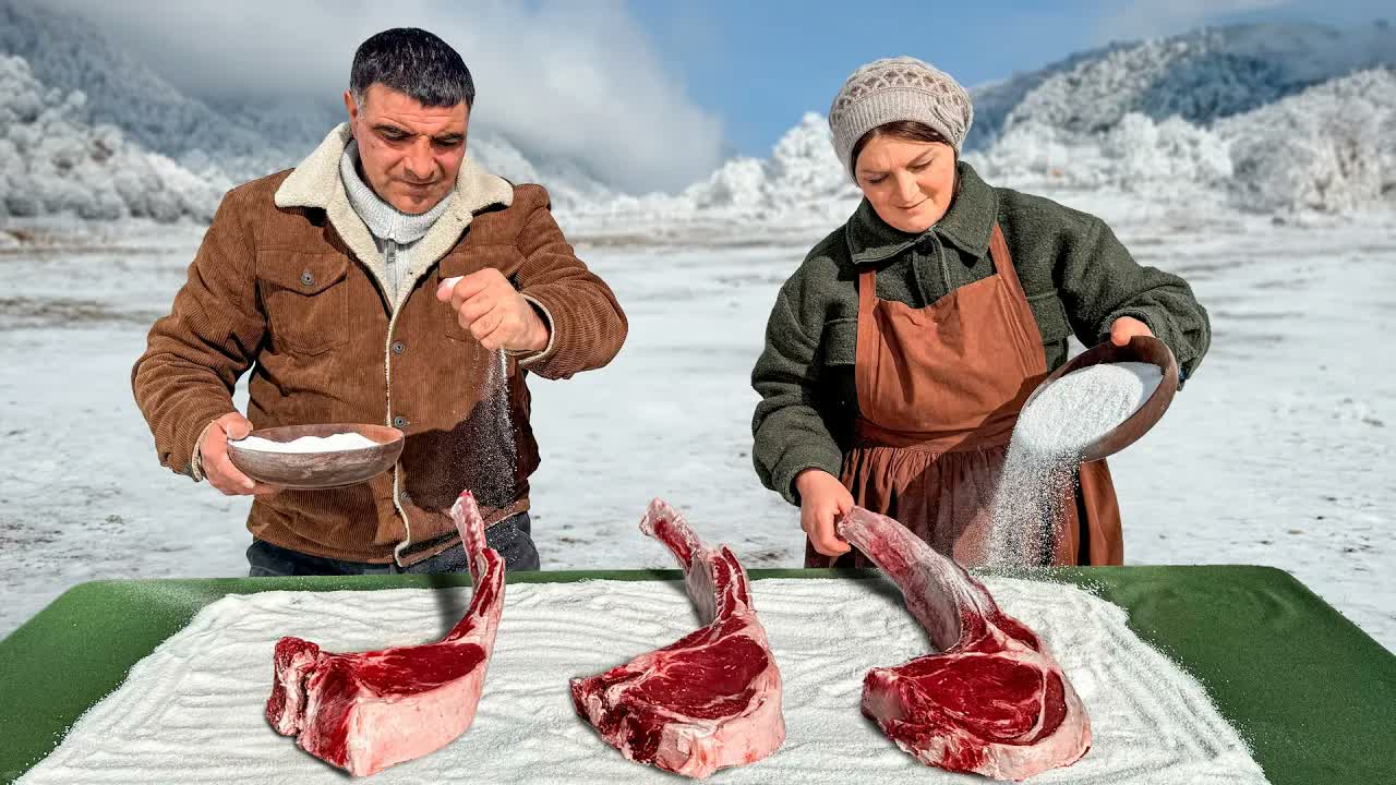 Old techniques still win - baking tomahawk steaks the old way