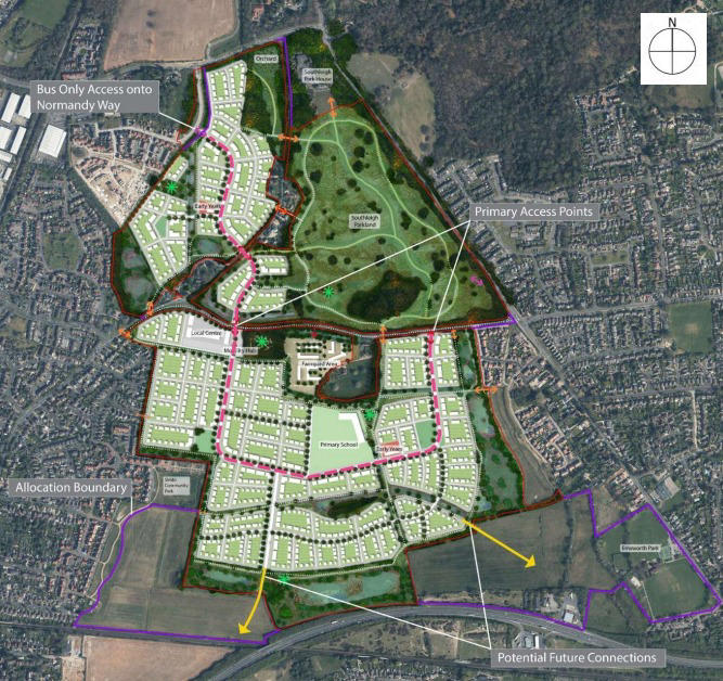 Row brewing over 2,000-home scheme on the outskirts of Havant without ...