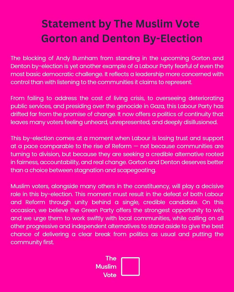 Muslim voting group backs Greens to stop Nigel Farage as PM braces for ...