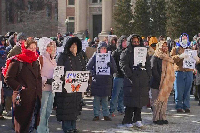 U of Minnesota students walk out against ICE amid fear and anger on campus