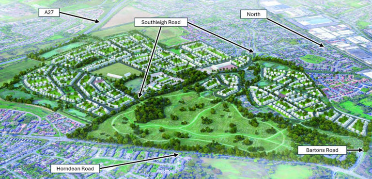 Row brewing over 2,000-home scheme on the outskirts of Havant without ...