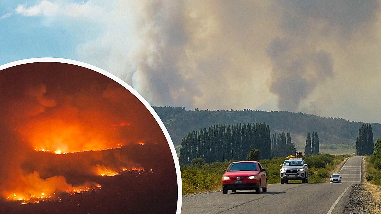 Severe wildfires reignite across Patagonia