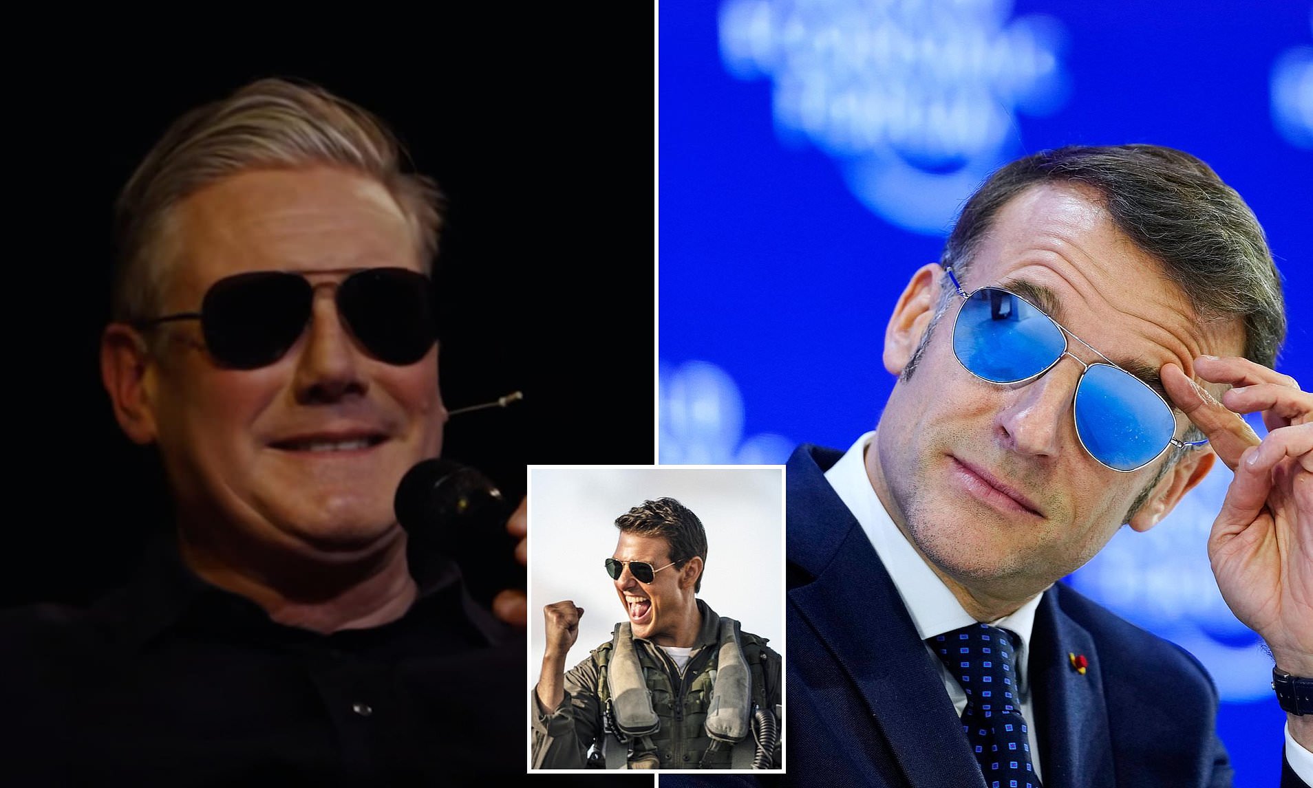 'Talk to me Goose': Keir Starmer pokes fun at Macron's 'Top Gun' sunnies