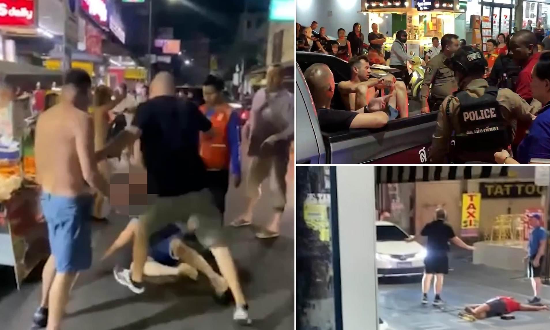 Brits brawl with US and Australian tourists in Thai street fight ...
