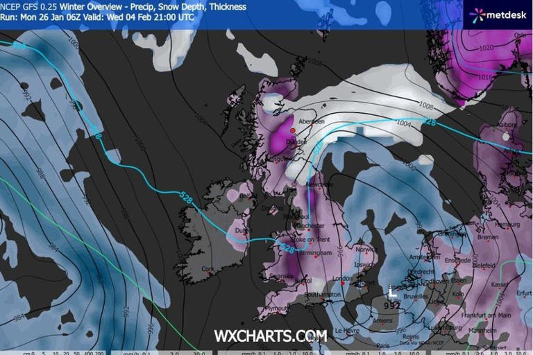 Weather maps show snow blizzard set to sweep across UK with up to 69 ...