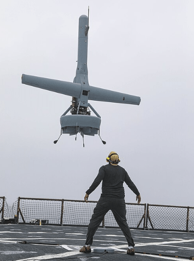Marines put a ship-launched V-BAT drone to work after dark