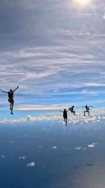 Adrenaline-fueled skydiving from above