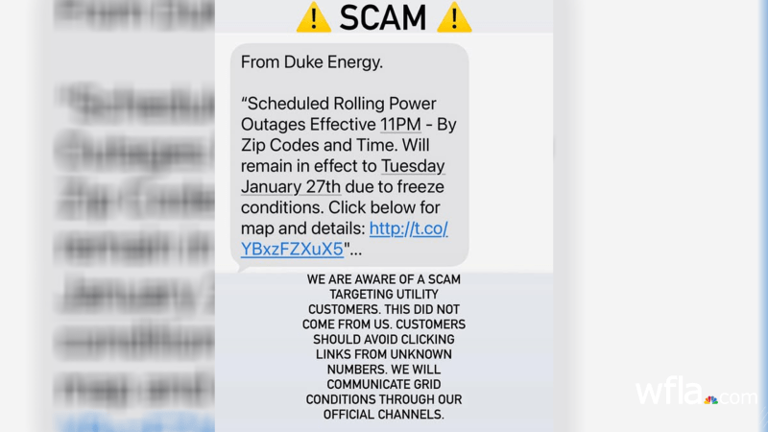 Duke Energy warns customers about text scam