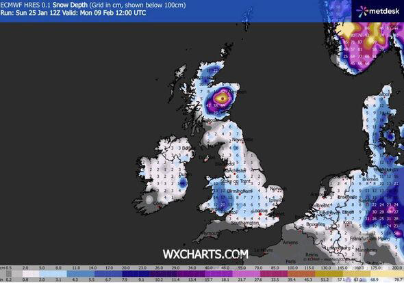 Snow maps show 73 cities buried as 82cm blizzard hits as far south as ...