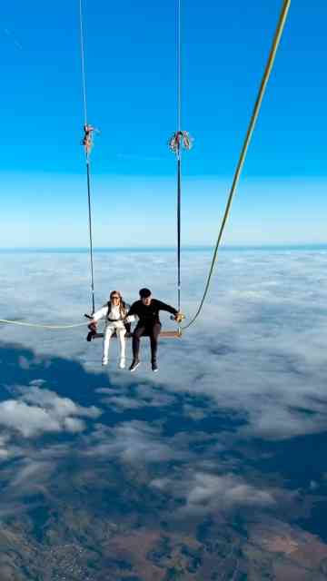 Skydiving freefall that stops time