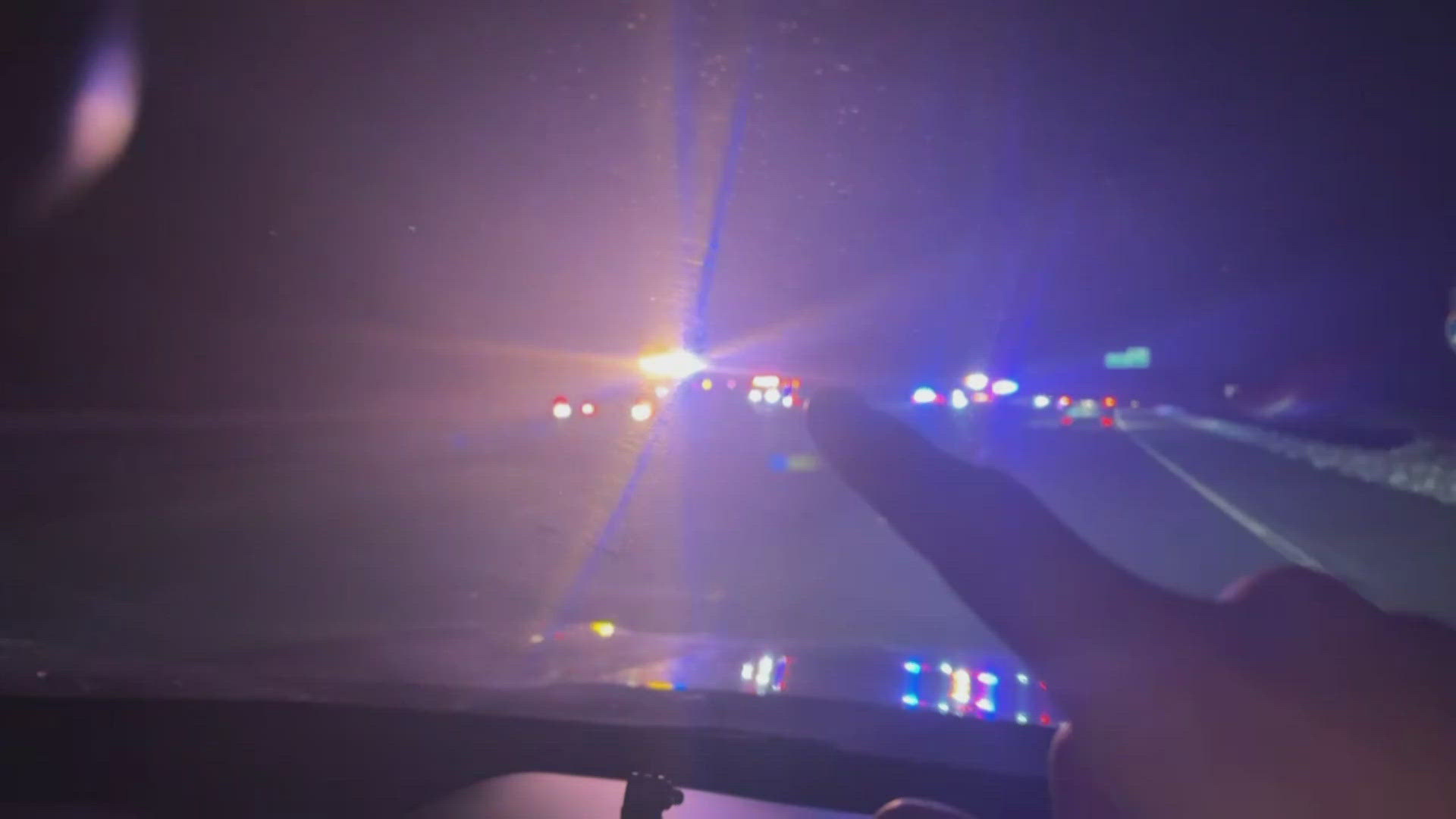 Car flips over on I-40 West in Winston-Salem, closing lanes