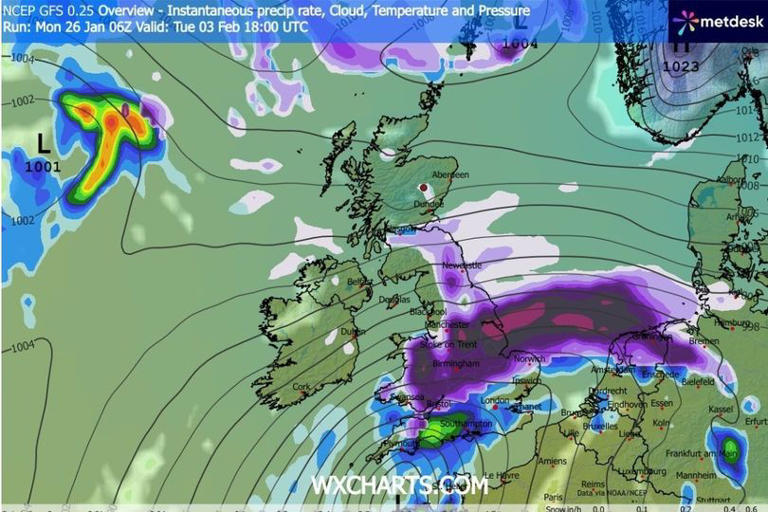 Weather maps show snow blizzard set to sweep across UK with up to 69 ...