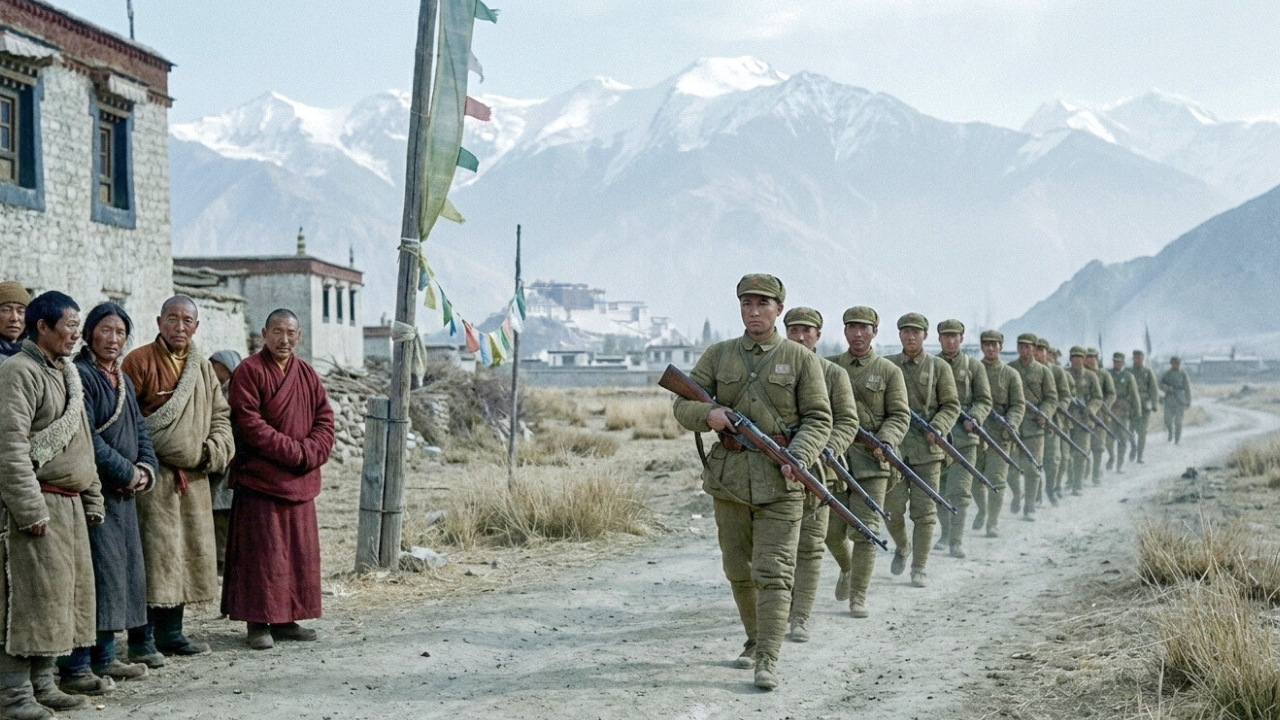 Tibet loses its independence as communist China moves in