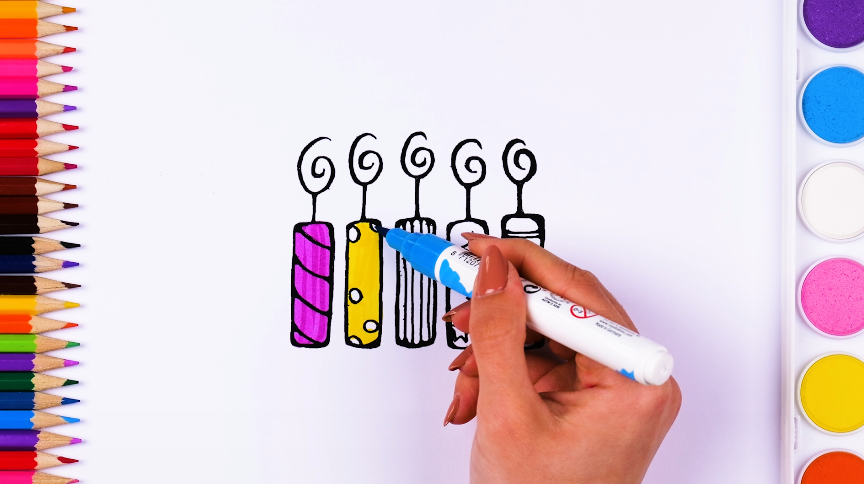 Birthday candles drawings | Kids activity