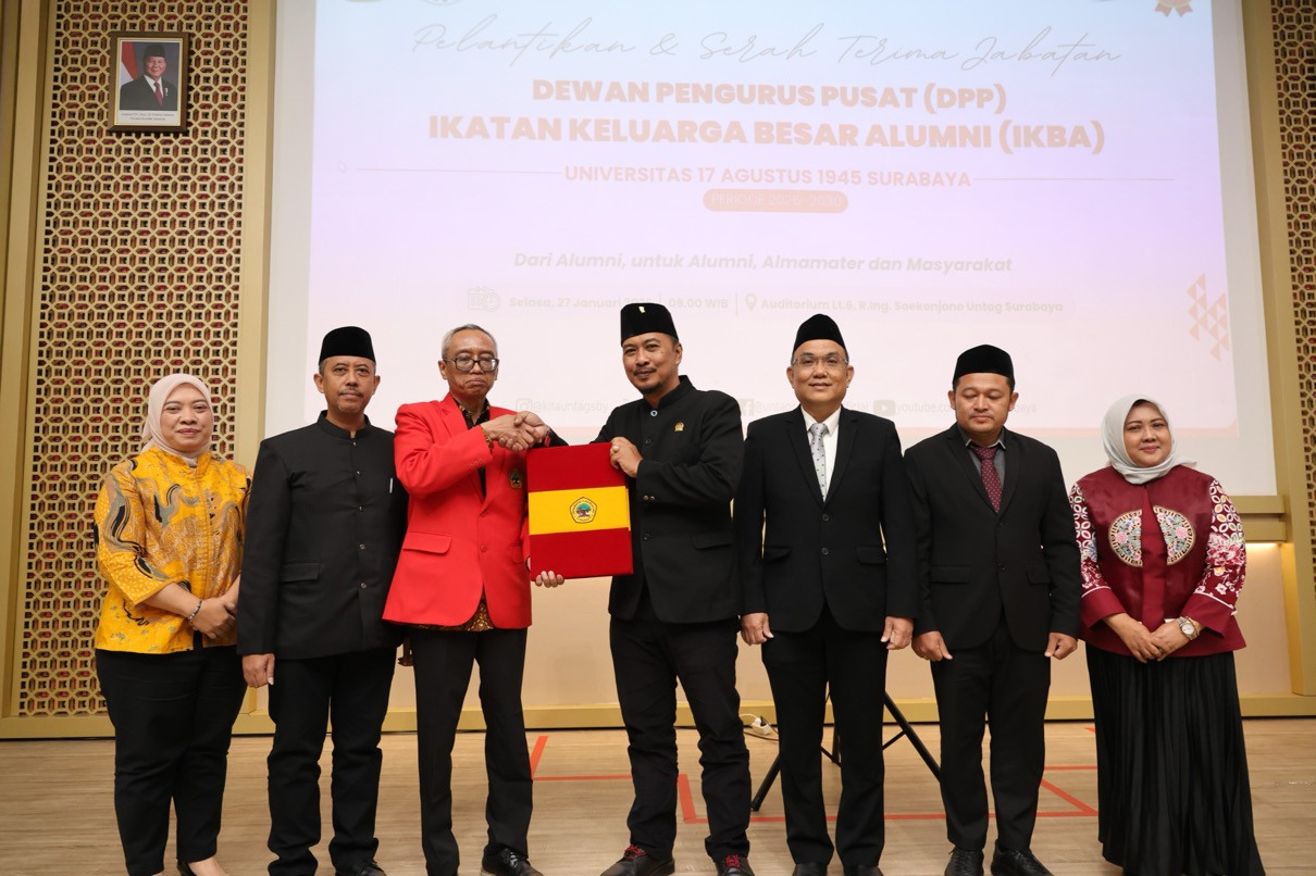 Pengurus baru IKBA Untag Surabaya dilantik, ini pesan YPTA dan rektor