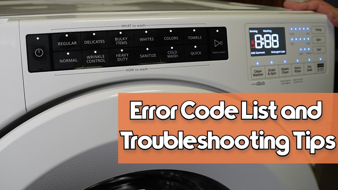 Whirlpool front load washer: Error codes and troubleshooting mode ...