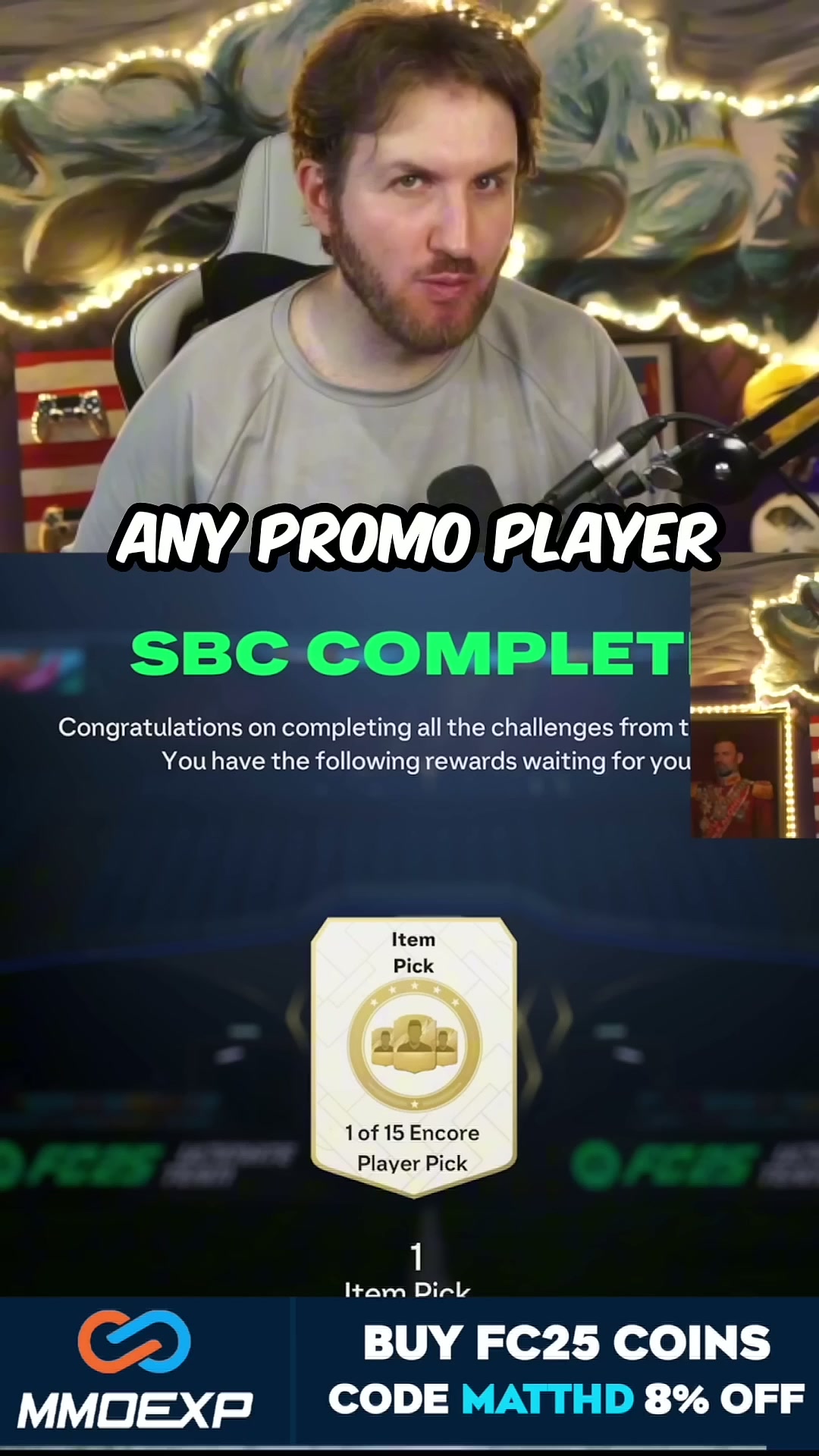 I opened a 1 of 15 Encore player pick in FC 25 😬