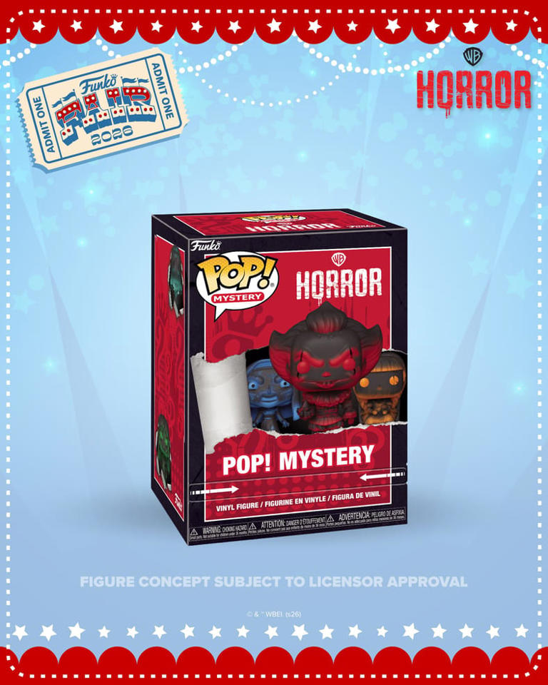 Ghostly Pop! Mystery packs include Annabelle, Pennywise, Regan and more!