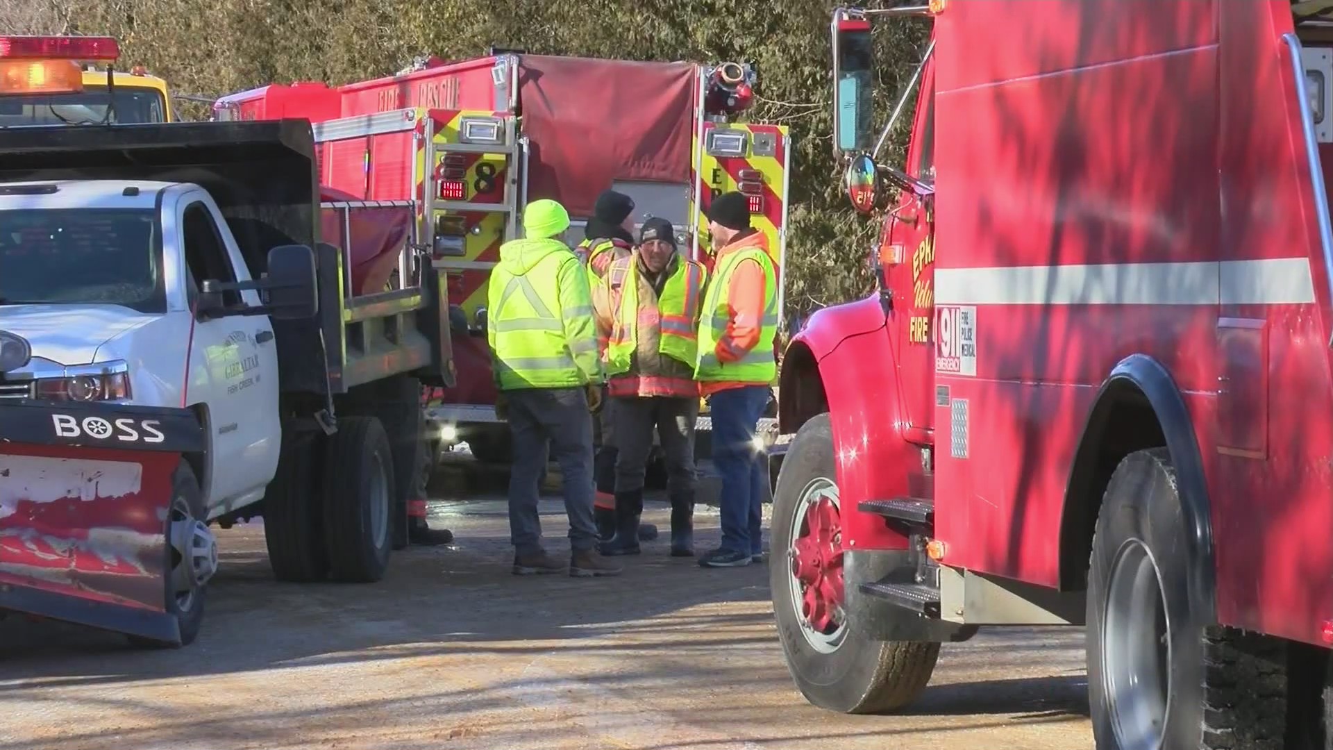 Firefighters in Door County have a cold, busy day battling two fires in ...