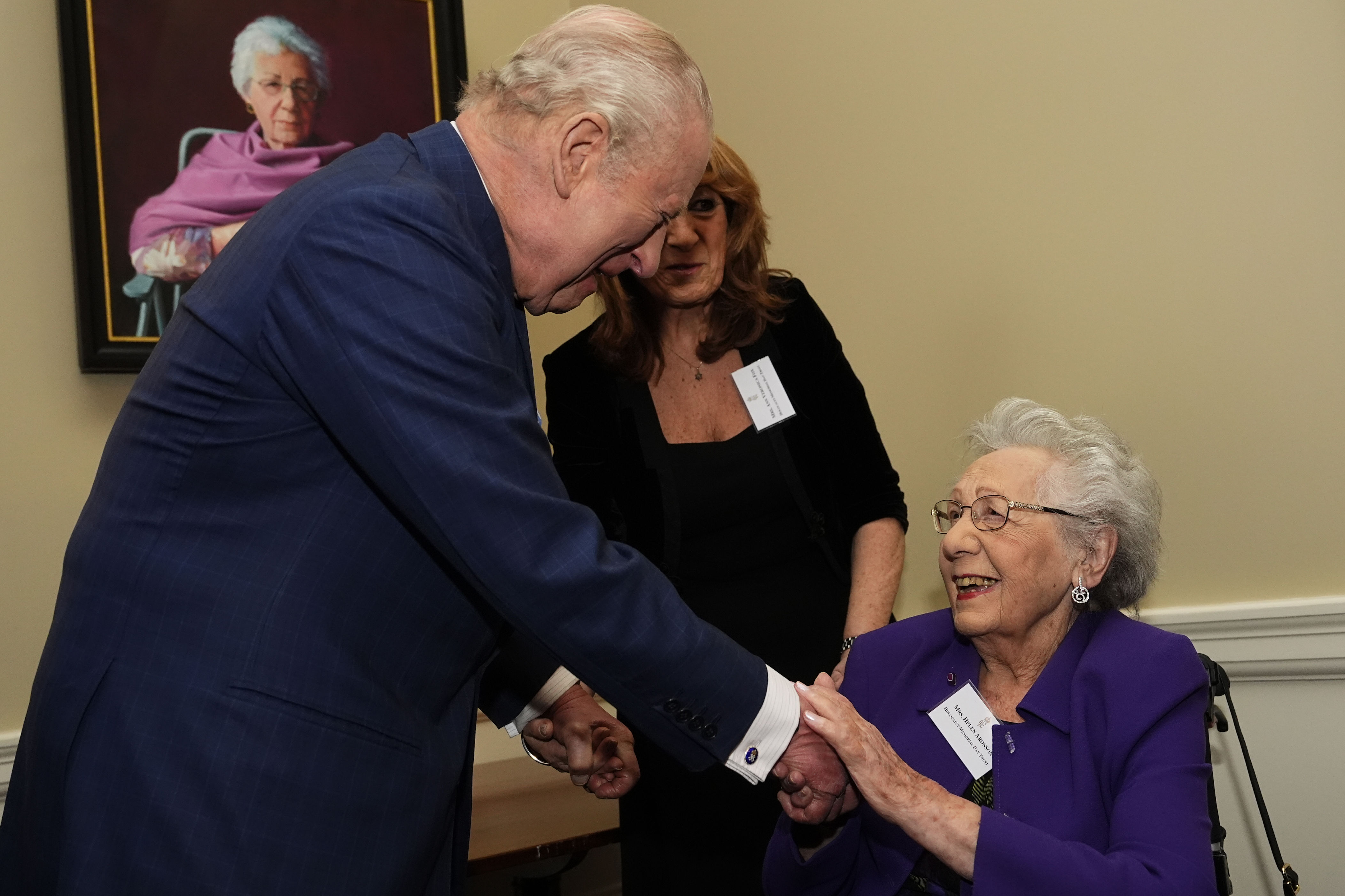 King and Queen meet Holocaust survivors on memorial day
