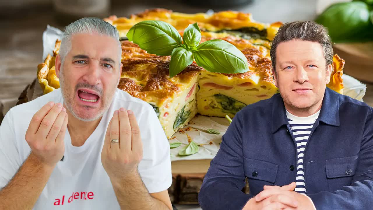 Italian chef reacts to Jamie Oliver carbonara cake recipe