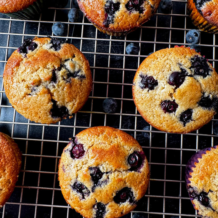 Blueberry protein muffins with pancake mix