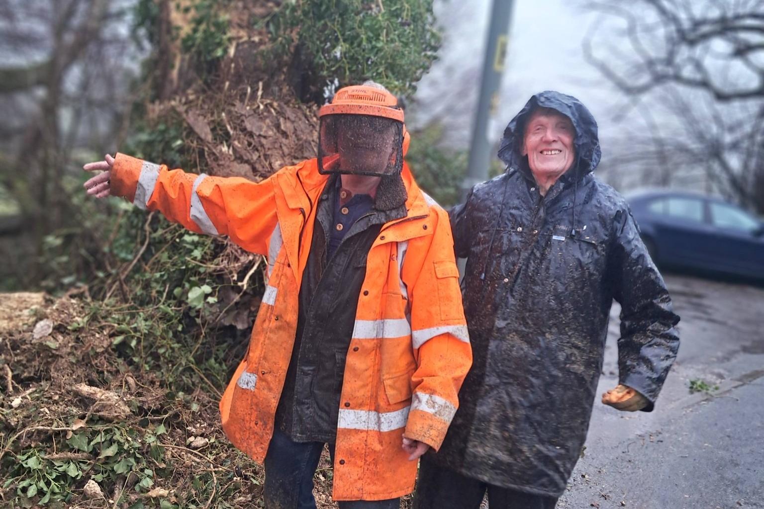 Residents' swift response after high winds caused by Storm Chandra blow ...