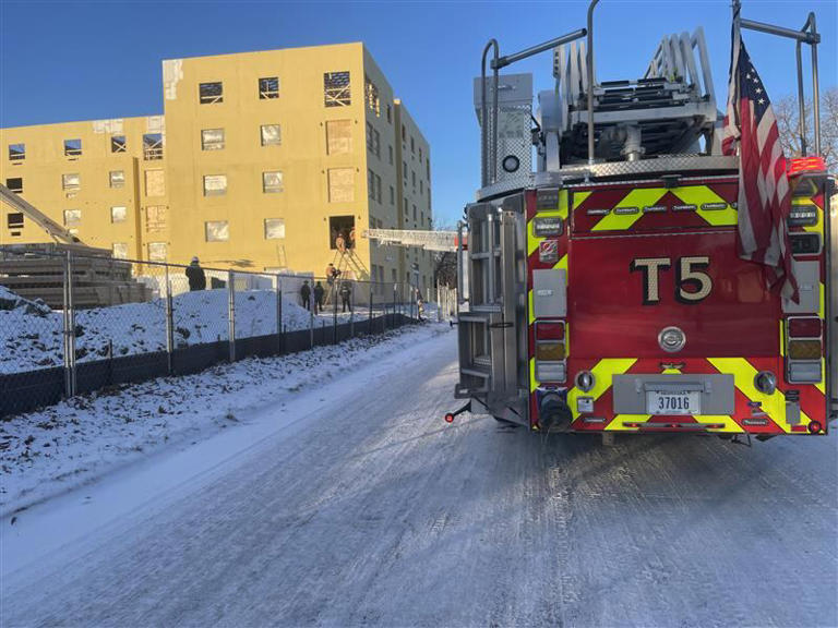 Worker rescued after staircase collapses at Lincoln construction site