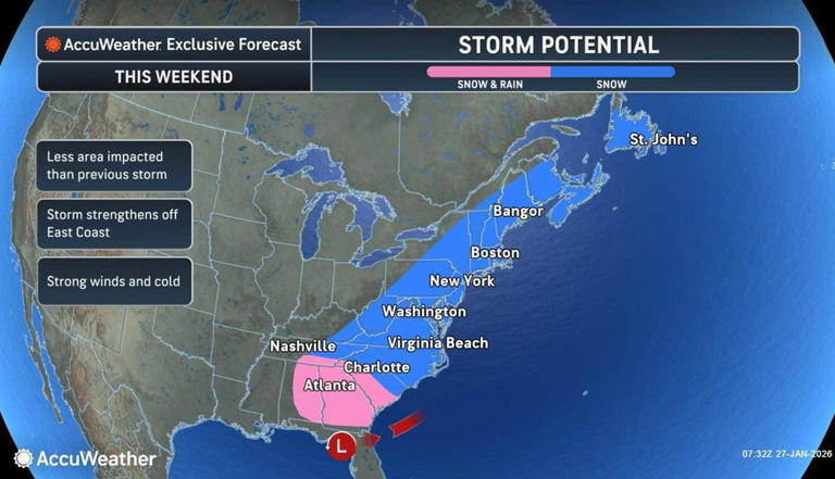 East Coast on alert as new winter storm could bring heavy snow, strong ...