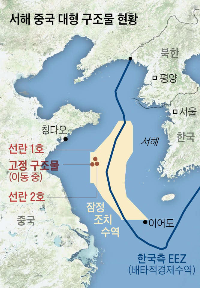 Partial withdrawal: China relocates one West Sea structure