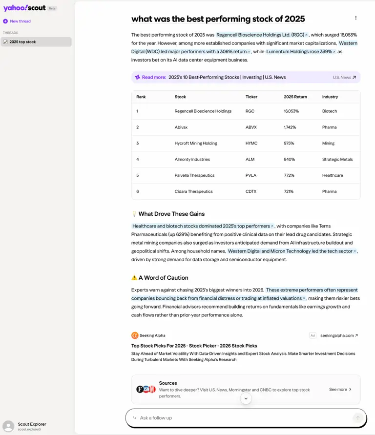 Yahoo! Scout – Yahoo’s return to search and web discovery